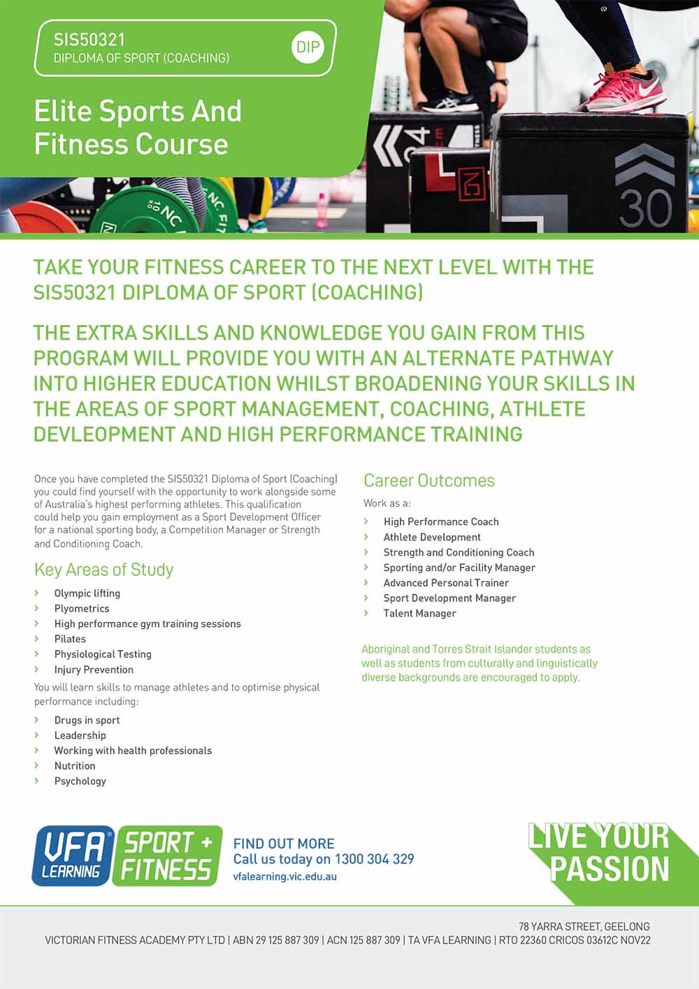 Diploma of Sport (Coaching) - VFA Learning